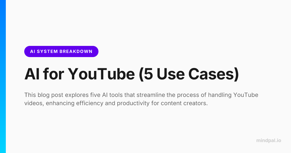 5 AI Tools for Processing YouTube Videos Efficiently | MindPal Blog