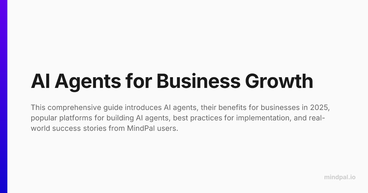 Your Business Needs an AI Agent: The Ultimate 2025 Guide | MindPal Blog