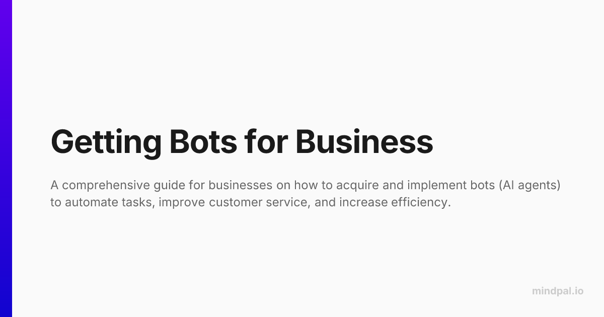 How to Get a Bot? A Practical Guide for Businesses | MindPal Blog